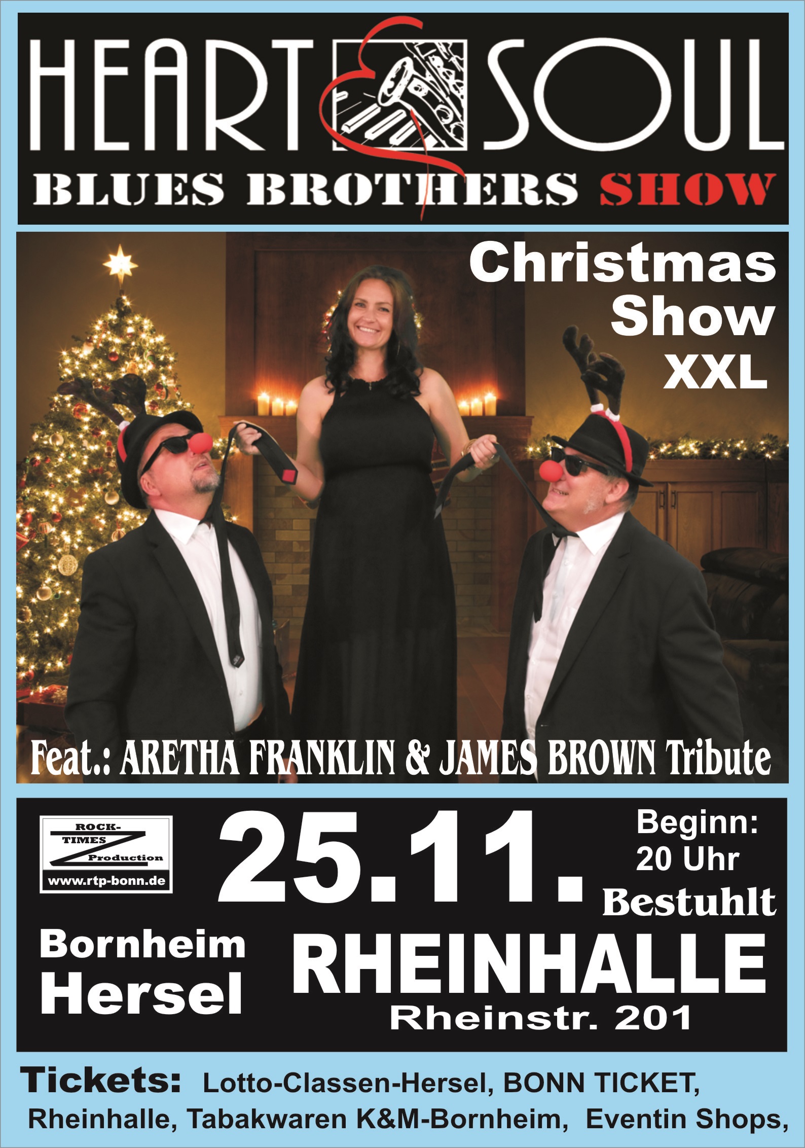 HEART+SOUL – „THE BLUES BROTHERS XL CHRISTMAS SHOW“ - Rheinhalle Hersel